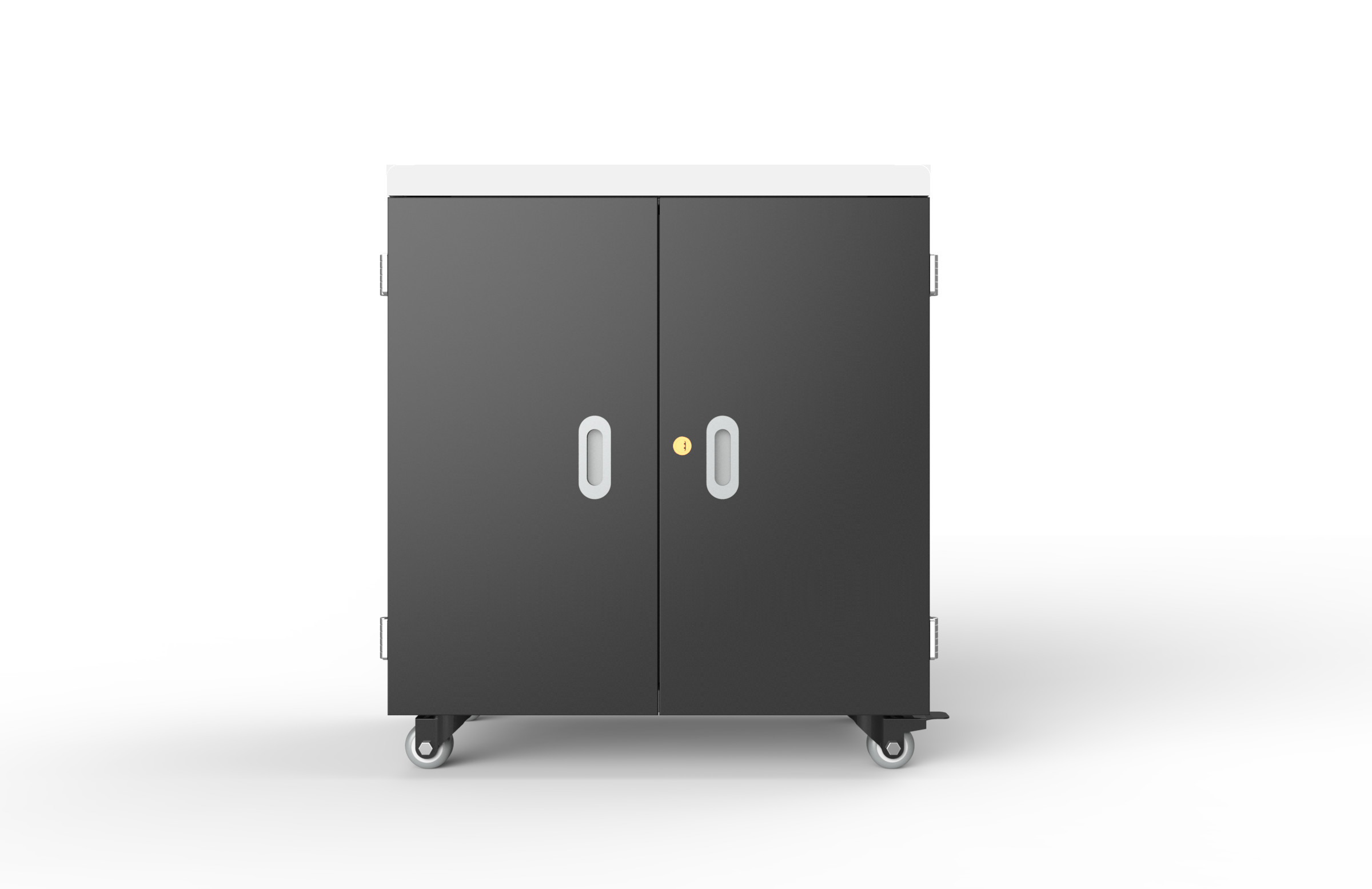 CE Ipad Secure Storage Cabinet Android IOS Tablet Charging Carts