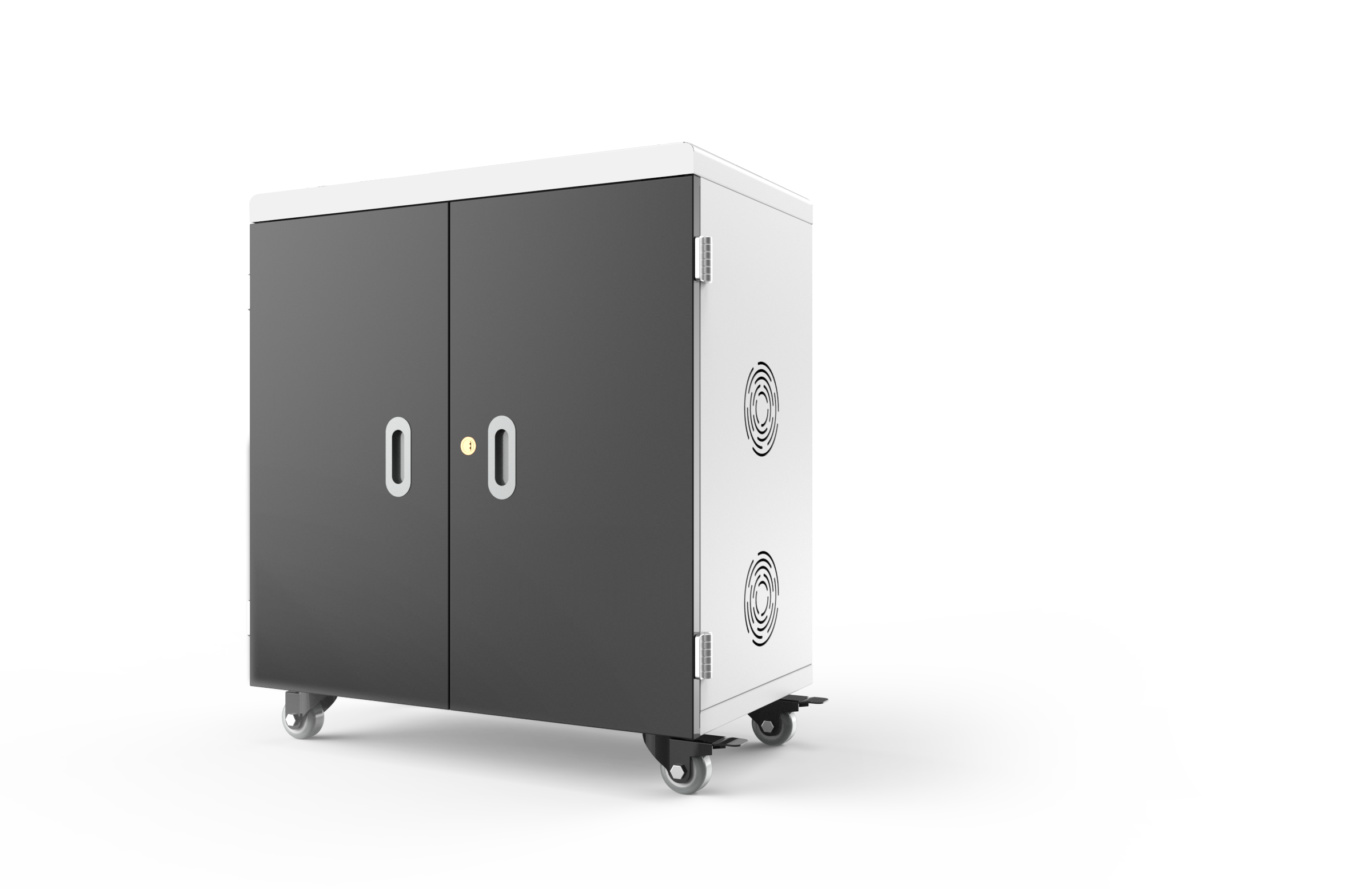 36 Port USB Smart Charging Cabinet with 4 Wheels 2 Brake and Cooling ...